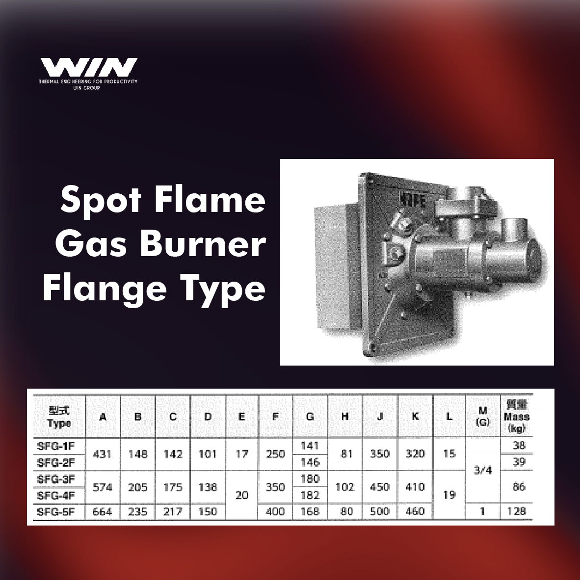 Spot Flame Gas Burner Flange - Win Sentral Jaya